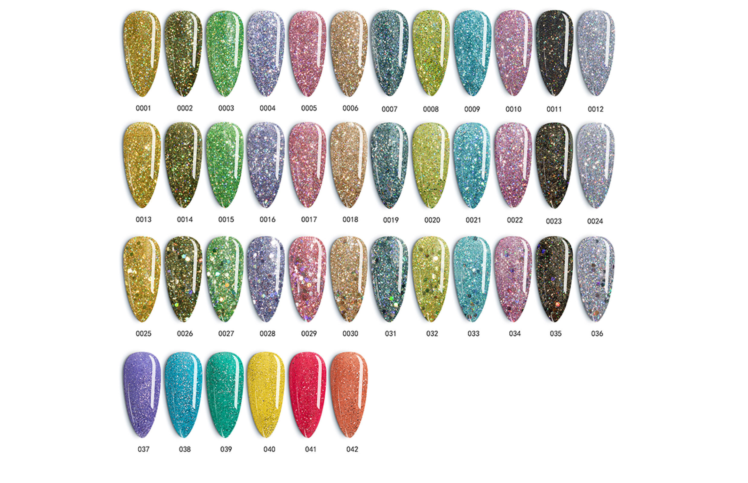 Gráfico de colores en polvo de inmersión | Gel de MOBRAY